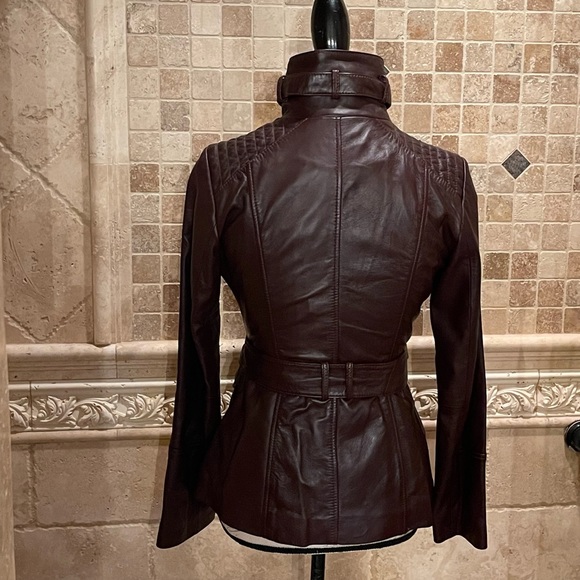Andrew Marc | Jackets & Coats | Marc New York Venice Belted Burgundy ...